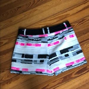 Milly | Shorts | Milly Cotton Pleated Shorts Wleather Waist | Poshmark